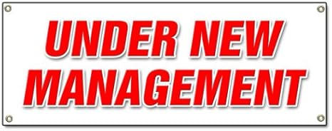 Amazon.com: Under New Management Banner Sign Brand Owner Owners ...
