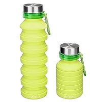 Nefeeko Collapsible Water Bottle, Reuseable BPA Free Silicone Foldable ...