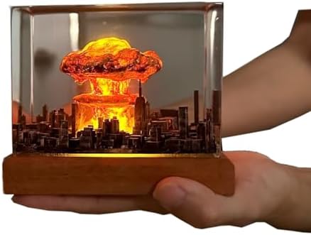 Mushroom Cloud Nuclear Explosion Lamp, LED Atomic Bomb Model Night ...