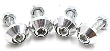 Amazon.com: 4PCS Motorcycle License Plate Bolts, Aluminum Alloy Car Tag ...