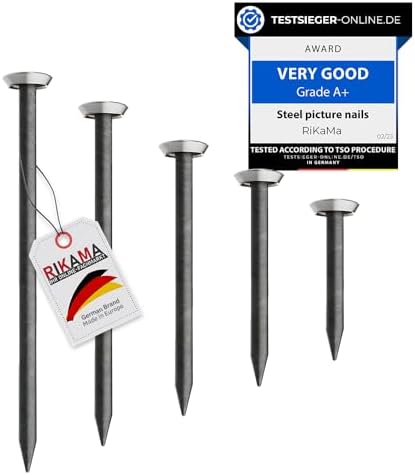 RIKAMA® - 50 Picture Nails in a Mix of 10 x 20 mm, 25 mm, 30 mm, 40 mm ...