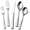 Amazon.com | KINGSTONE Hammered Silverware Set, 60-Piece Flatware Set ...