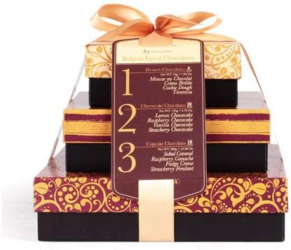 Chocodelice Belgian Finest Chocolates 3 Gift Box Set 490g : Amazon.co ...