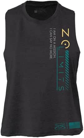 Amazon.com: Grunt Style No Limits Women's Racerback Cropped Tank (Dark ...
