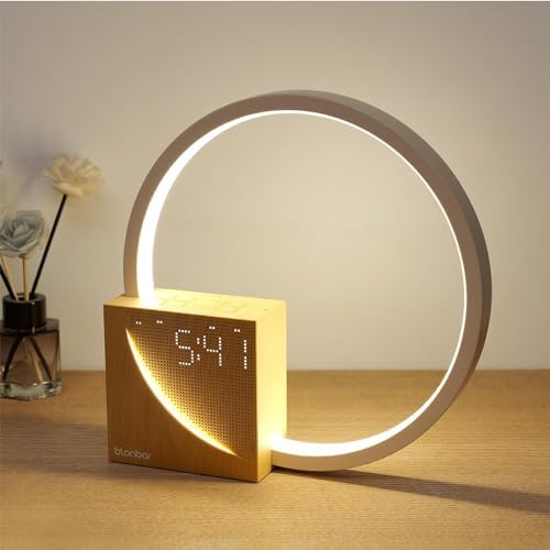 Amazon.co.jp: blonbar Indirect Lighting, Bedside Alarm Clock Table Lamp ...