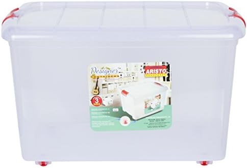 ARISTO Multipurpose Plastic Storage Container Box with Wheels 25 LTR ...
