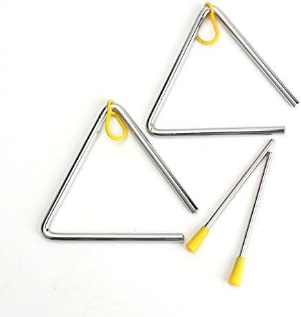 Foraineam 2 Pack 5 Inch Hand Percussion Instrument Triangles with ...