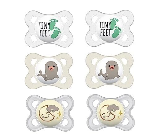 Amazon.com : MAM Variety Pack Baby Glow in The Dark Pacifier, Includes ...