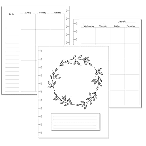 Amazon.com: Undated Monthly Calendar Refills for Letter, Junior ...