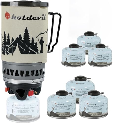 Amazon.com : Pack of 6, Hotdevil Camping Stove Fuel 100 Gram Butane ...