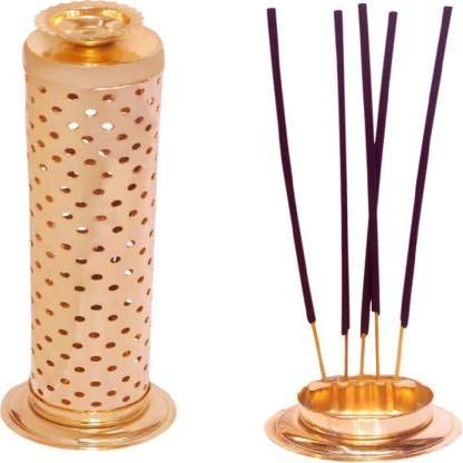 Fashion Bizz Gold Plated Safety Agarbatti Stand with Dhoop Holder on ...