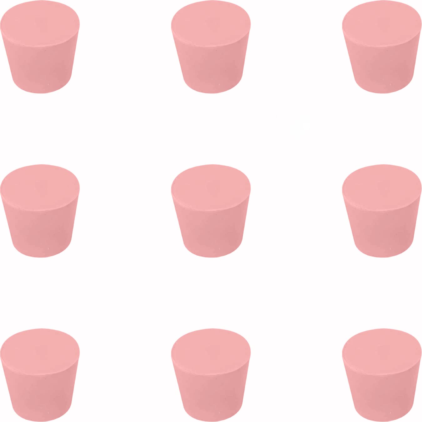 Heavy Duty Set of 9 Test Tube Plug Rubber Stoppers Lab Plugs Tapered ...
