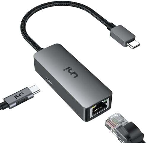 uni USB-C auf Ethernet Adapter 100W PD, 1Gbps Gigabit RJ45 LAN ...