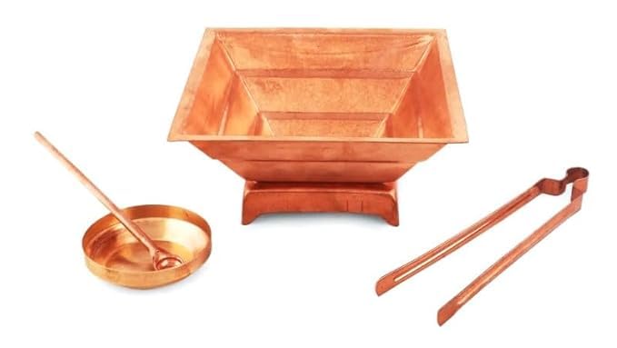SI Copper Agnihotra kit Set, Agnihotra Hawan Kund Kit Set - Traditional ...