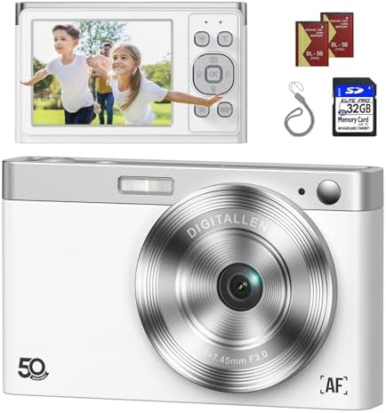 Amazon.com : Digital Camera for Vlogging, FHD 1080P 50MP Point and ...