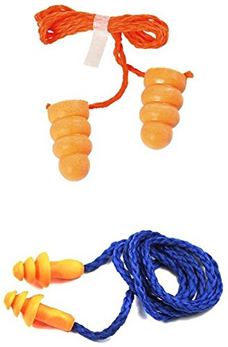 3M 1270 Reusable Ear Plug (Pack of 5) AND 1130 Corded Foam Earplug ...