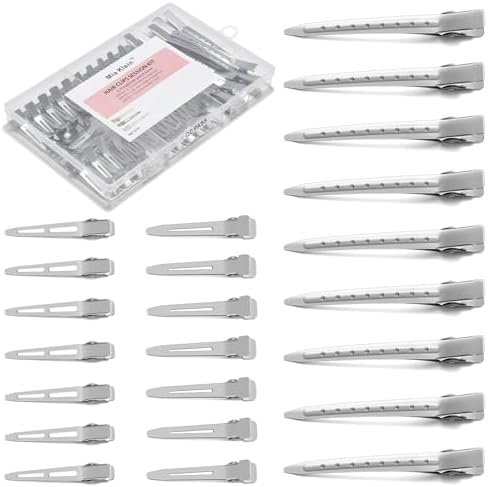 Amazon.com : Mia Klein Silver Metal Hair Clips For Women Styling 60 Pcs ...