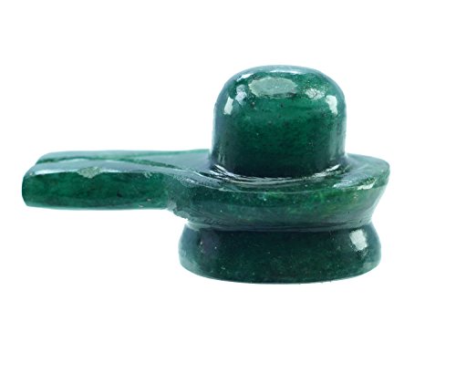 Buy Emerald (Maragatha) Lingam (42.50 Grams), Green Shiva Lingam Statue ...