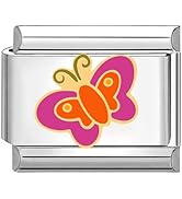 Quiges Special 9mm Italian Style Charm Link Module Stainless Steel Blue ...