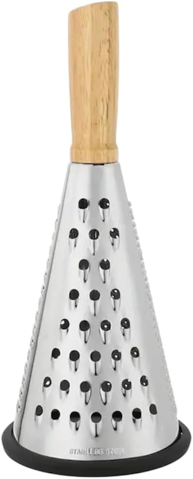 Amazon.com: Stainless Steel Cone Grater with Wooden Handle, Cheese and ...