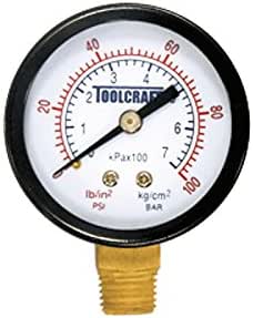 Toolcraft TC2030 Manómetro de 0-100 Psi : Amazon.com.mx: Herramientas y Mejoras del Hogar