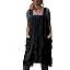 Amazon.com: YESDOOD Cotton Linen Apron Cross Back Apron for Women with ...