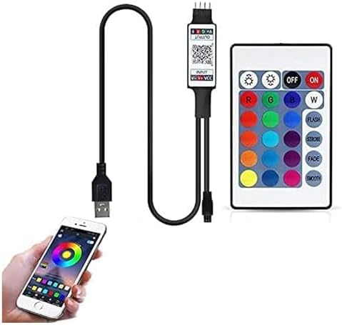 5V USB Bluetooth Controller 4-Pin RGB LED Controller Mit 24-taste IR ...