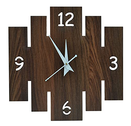 Buy GLOBOMOTIVE Wooden Mechanical Wall Clock Without Frame for Home ...