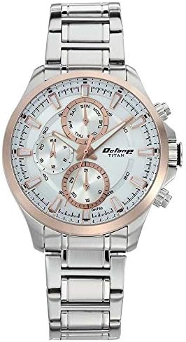 Titan Octane Quartz Chronograph Black Dial Stainless Steel Strap Watch ...