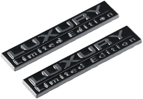 2Pcs Luxury Limited Edition Emblem 3D Metal Logo Decals Silver Auto ...