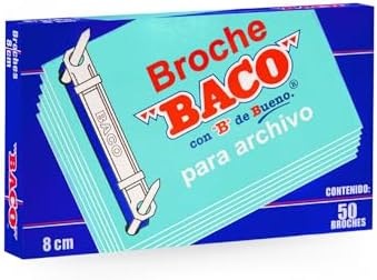 Baco | Broche Metálico Baco para Archivar Documentos - Caja con 50 ...