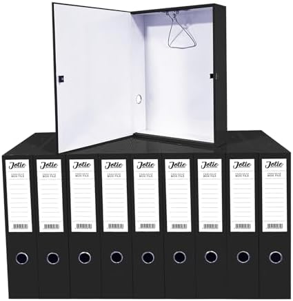 Box File with Lockspring Ring Pull & Catch Glossy Finish 75mm Spine ...