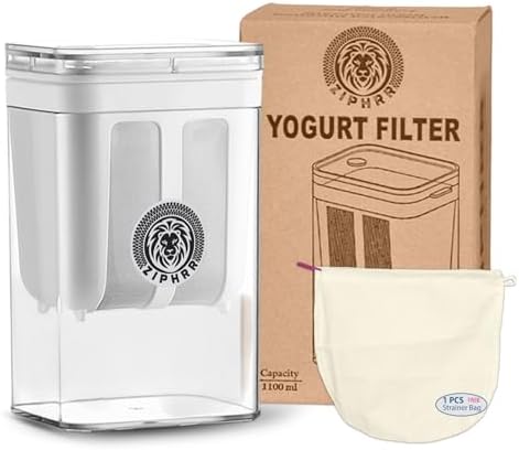 SEAHELTON Greek Yogurt Strainer, 1100ml Multi Yoghurt Maker Strainer ...