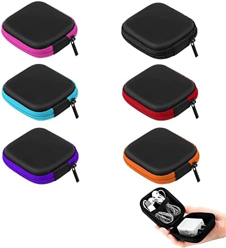 6PCS Earphone Case, Portable Earbuds Case Mini Square Earphones ...