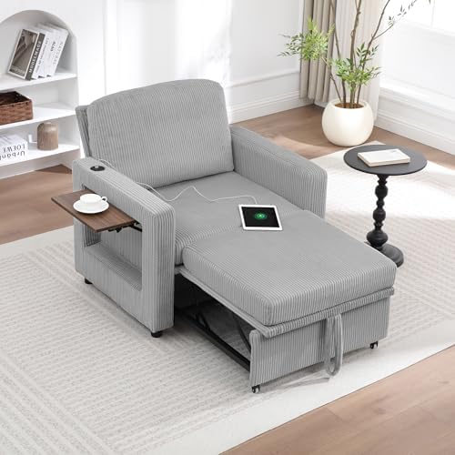 Amazon.com: HOMYKA 3 in 1 Folding Convertible Sleeper Sofa Bed Pull Out ...