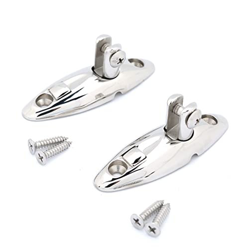 Snapklik.com : Bimini Swivel Mount Quick Release Hinge Stainless Steel Pair