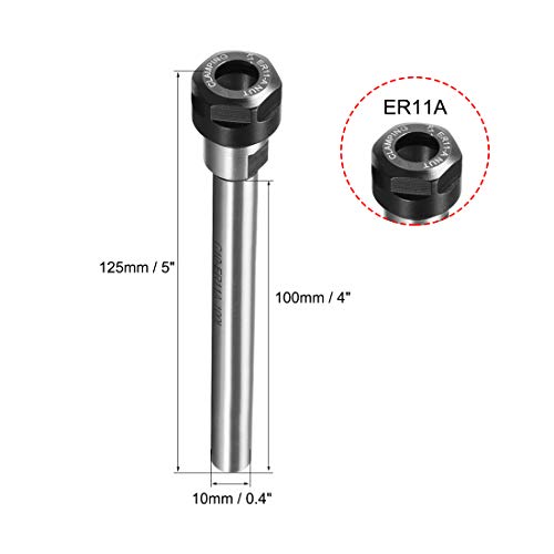 sourcingmap C10 ER11A 100L Router Collet Chuck Extension Rod Straight ...