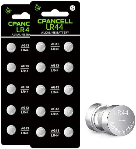 Amazon.com: LR44 AG13 L1154f Battery 357 303 SR441.5V Button Coin Cell ...