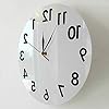 Amazon.com: The Geeky Days Backwards Wall Clock Non Ticking Reverse ...