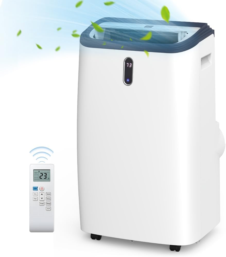 Amazon.com: hOmelabs Portable Air Conditioner 12000 BTU - Cools Rooms ...