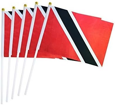 Amazon.com: 25 Pack Hand Held Small Mini Flag Trinidad Trinidan Flag ...