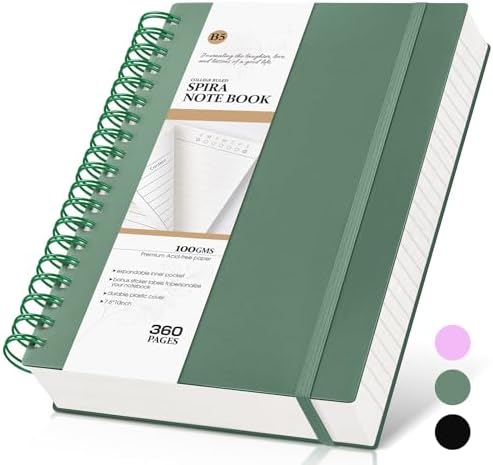 Amazon.com : Spiral Notebook Journal, 360 Pages College Ruled Notebooks ...