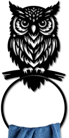 Amazon.com: MAYJOYDIY Owl Metal Towel Ring Antique Night Owl Hand Towel ...