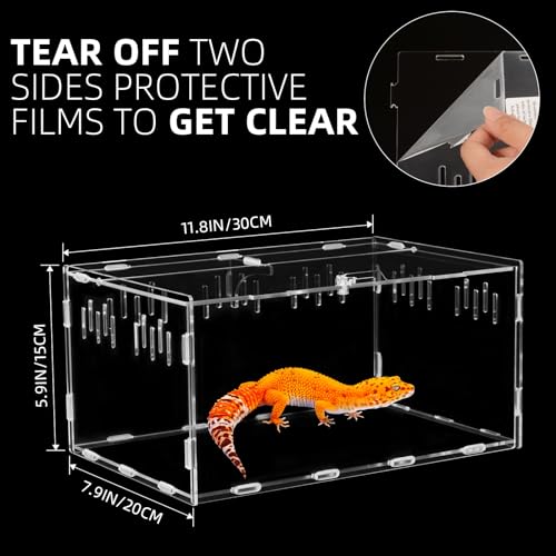 Snapklik.com : Acrylic Reptile Tank, 118x79x59 Durable Reptile ...