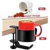 ERTYUI Headphone Hanger with Cup Holder, 2-in-1 Anti-Spill Cup Holder ...
