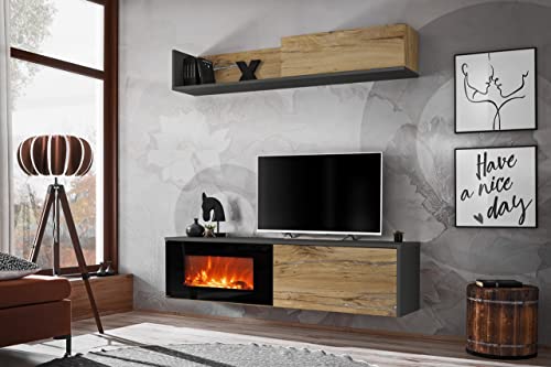 Wohnzimmerschrank Mit Kamin