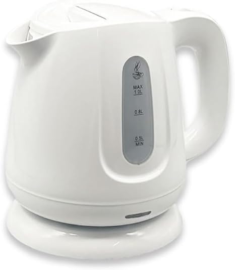 Amazon | ヒロコーポレーション ヒロ・コーポレーション 中身が見やすい 電気ケトル 保証付き 空焚き防止機能付き 1.0L スーパーコンパクト ホワイト HKM-100WH ...