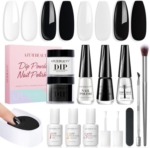 Amazon.com: AZUREBEAUTY Nail Polish Set & Dip Powder Nail Kit Starter ...