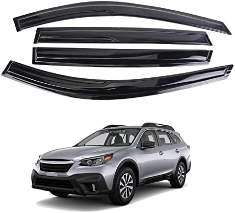 Amazon.com: DOLKSN Smoke Black Outside Mount Window Visor Deflectors ...