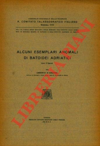 Alcuni esemplari anomali di Batoidei adriatici. | Amazon.com.br